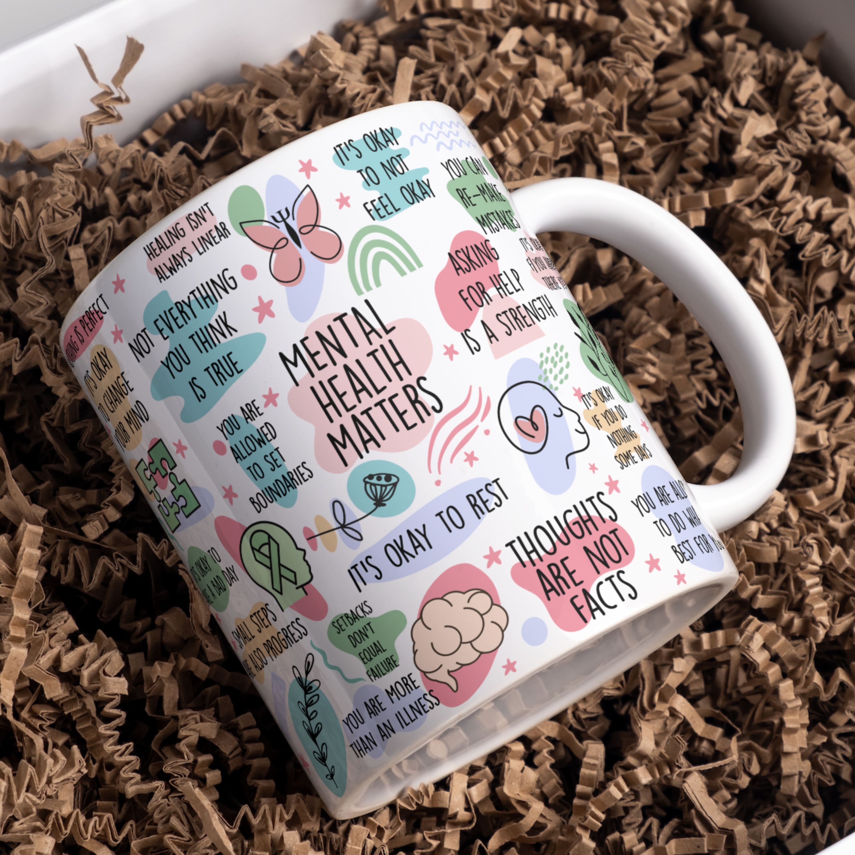Positive Affirmation Mug Mental Health Cup Inspirational Drinkware ...