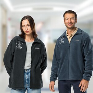 Personalized Doctor Jacket Gift MD Fleece Jacket Doctor Jacket ...