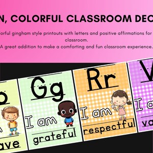 Positive Character Trait Classroom Decor Digital Download Alphabet ...