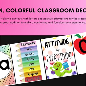 Classroom Decor Digital Download Alphabet Decor for Classroom Alphabet ...