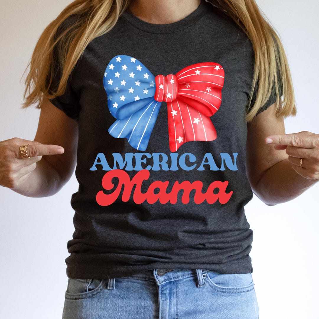 American Mama Patriotic Shirt for 4th of July Coquette America Shirt ...