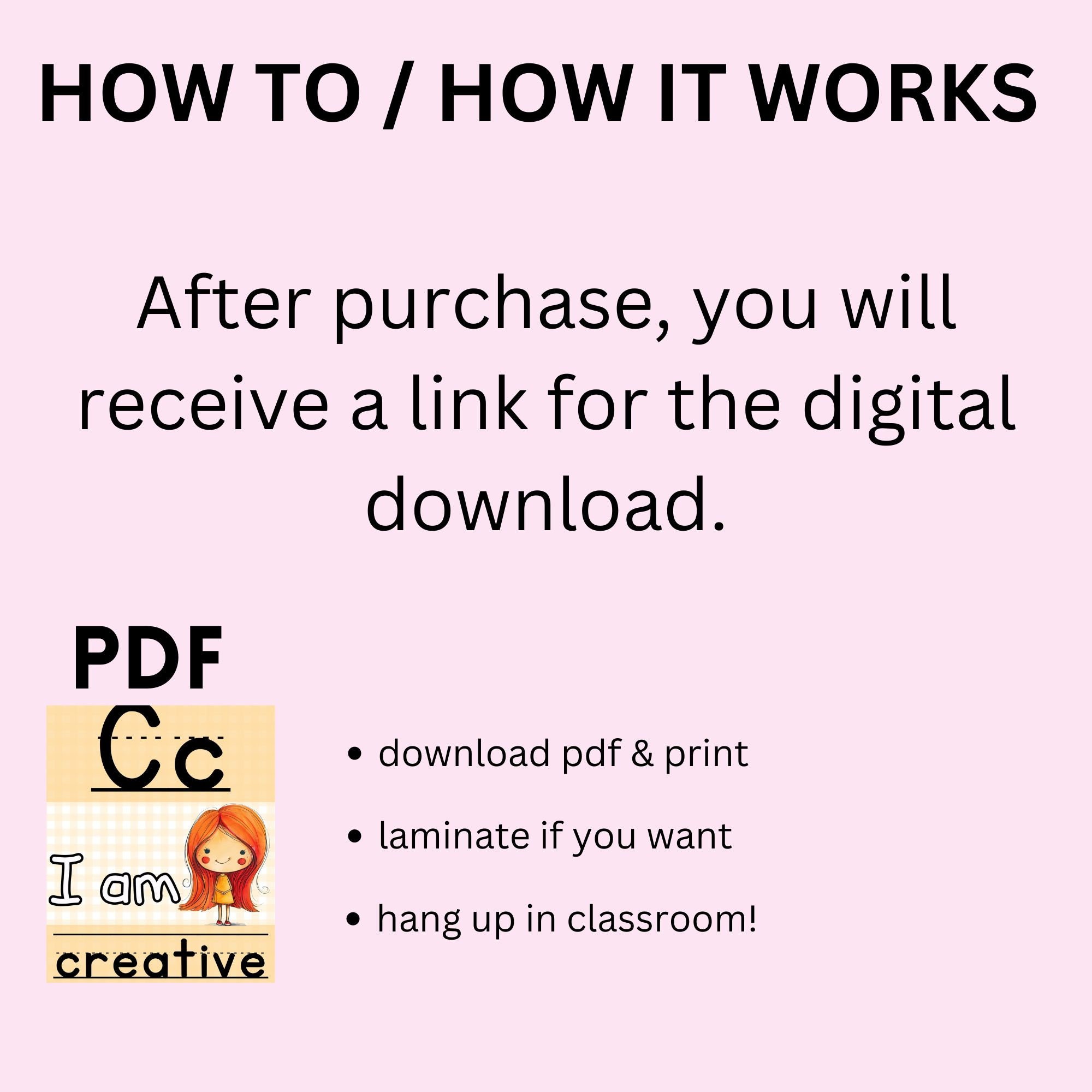 Positive Character Trait Classroom Decor Digital Download Alphabet ...