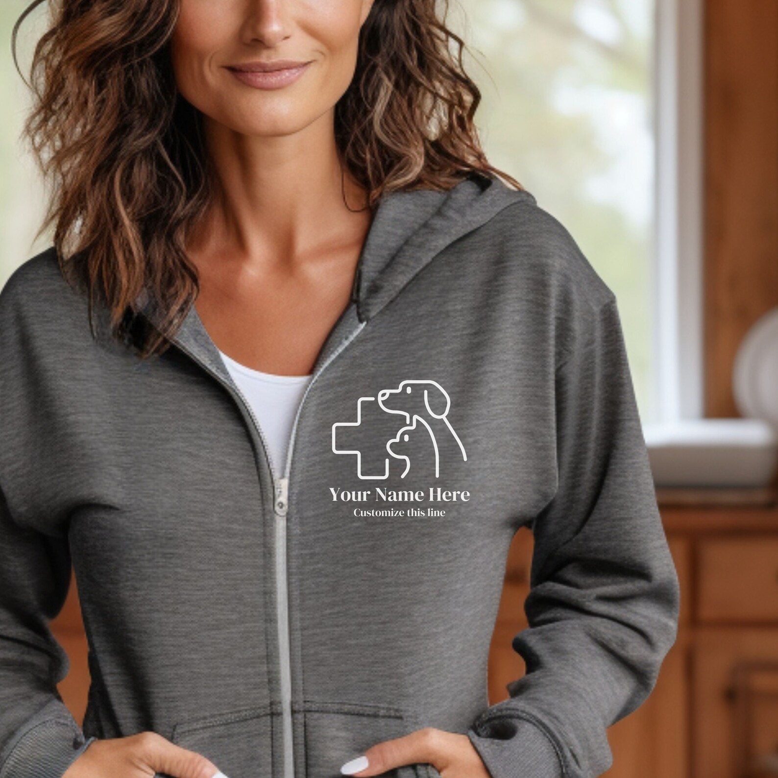 Personalized Vet Tech Jacket Custom Veterinarian Jacket Vet Clinic ...