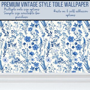 Toile Wallpaper Premium Vintage Style Floral Wall Paper Toile Wallpaper ...