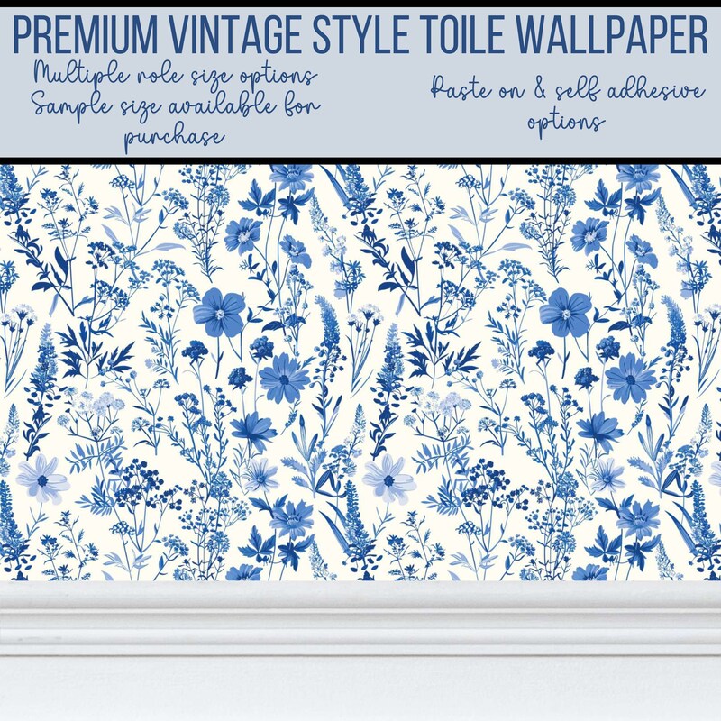Toile Wallpaper - Etsy