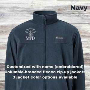 Personalized Doctor Jacket Gift MD Fleece Jacket Doctor Jacket ...