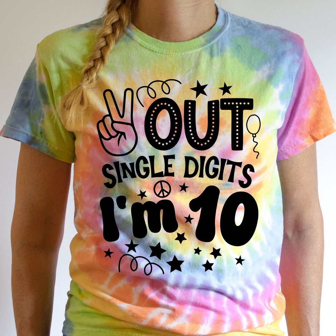 10th Birthday Shirt Custom Tie Dye Shirt for Birthday Personalized 10th ...