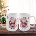 Pink Santa Coffee Mug Gift Christmas Pink Large Cocoa Mug Mom - Etsy