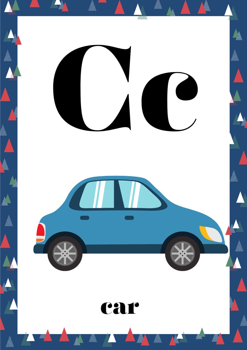 Alphabet Flashcards - Etsy