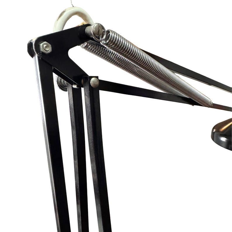 Vintage Luxo Architect Lamp – Black Metal Adjustable Task Lamp – Mid ...