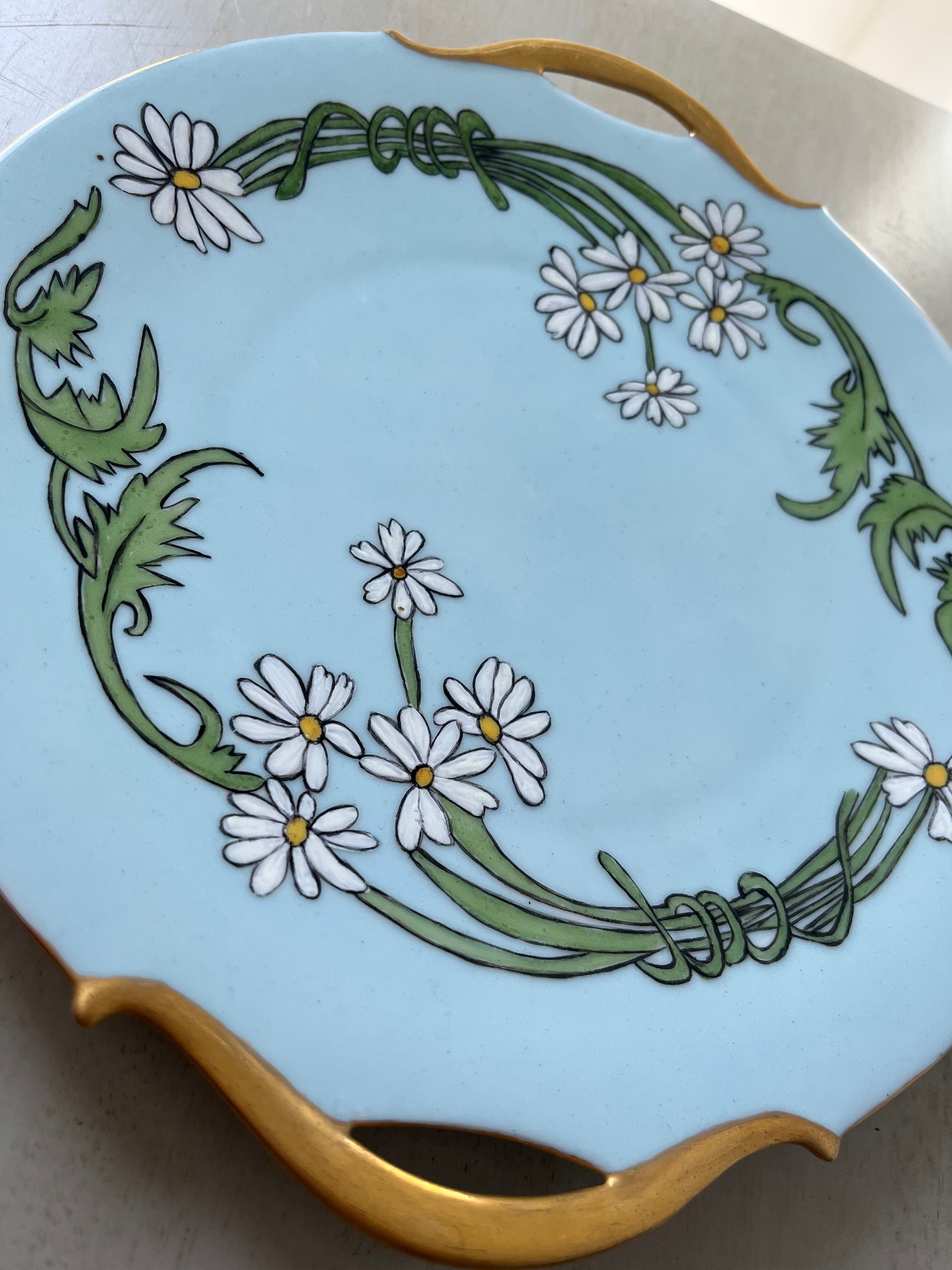 Antique Hand-painted Plate - Etsy