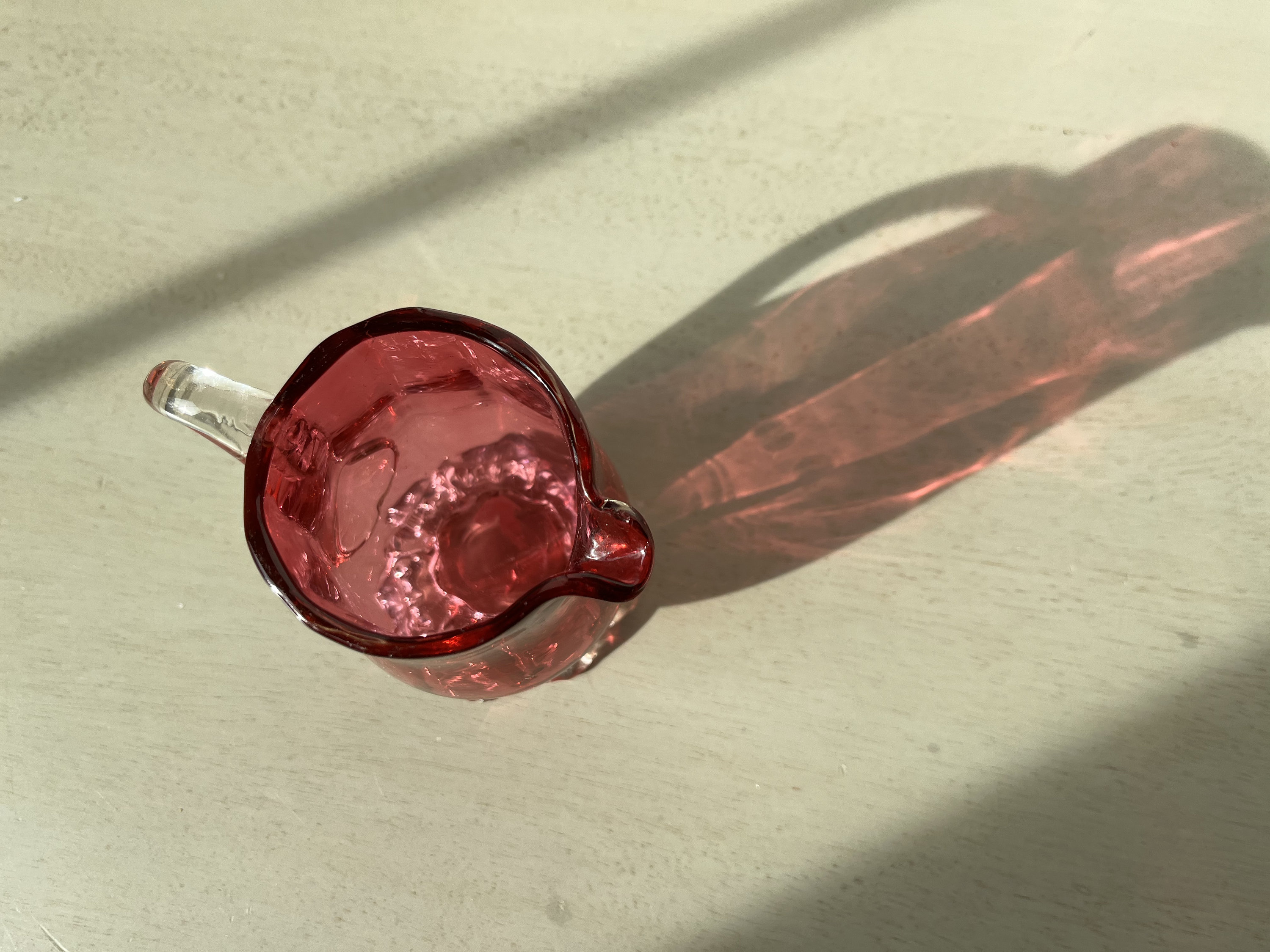 Wow! Antique Cranberry Glass Victoria Creamer / Jug 1800s - Etsy