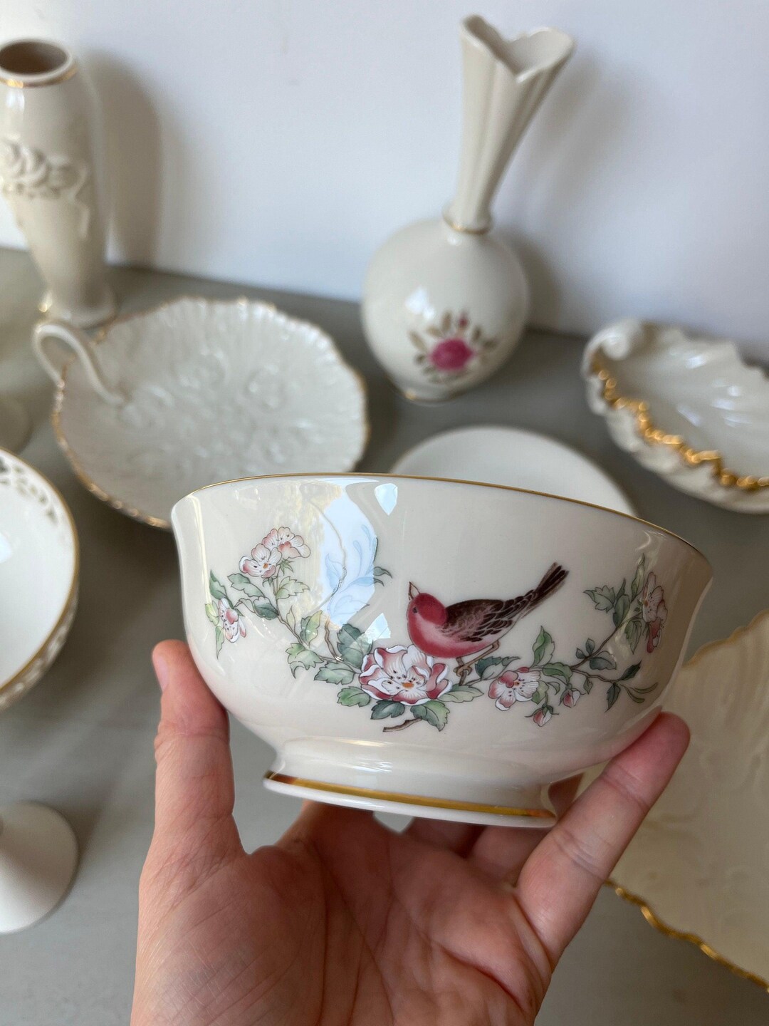 Colección de porcelana vintage Lenox: marfil, decorada con oro - Etsy ...
