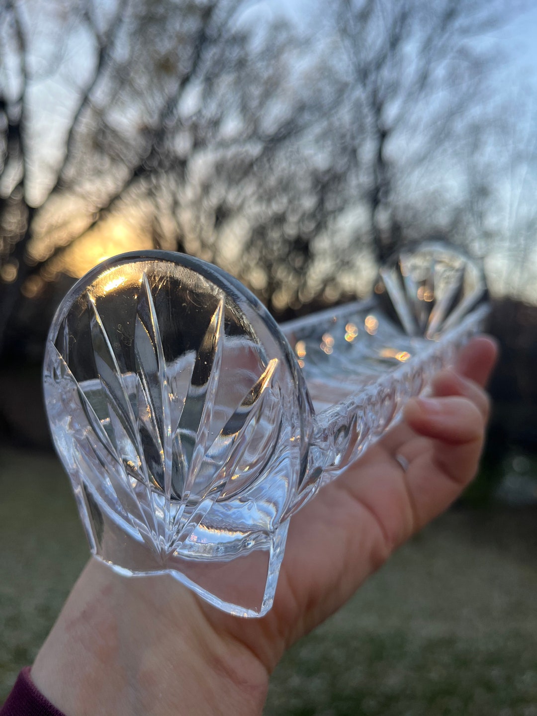 Vintage 1930s Crystal Sugar Cube Serving Tray - Etsy