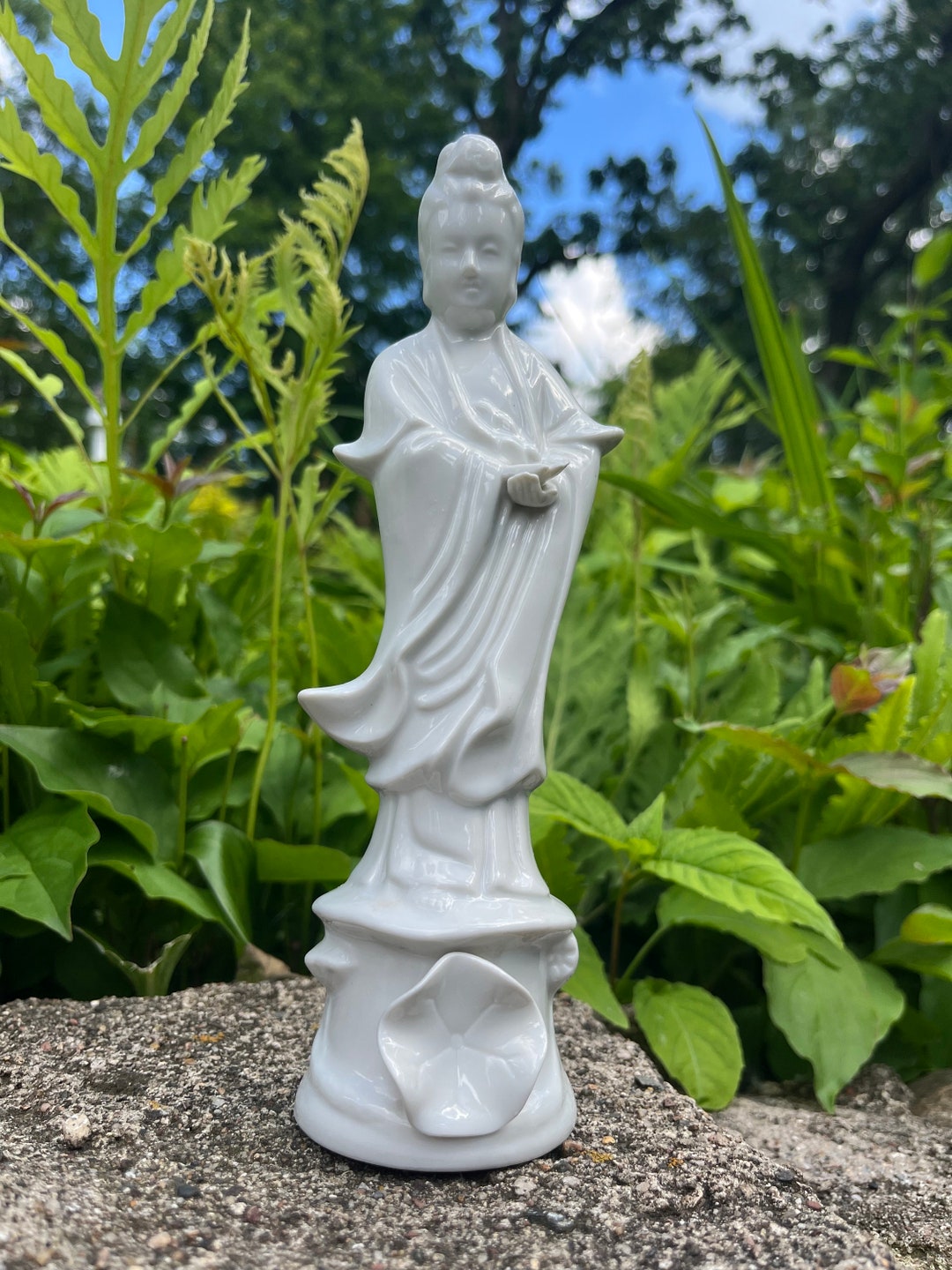 Vintage Toyo Japan Porcelain Blanc De Chine Figurine - Goddess of ...