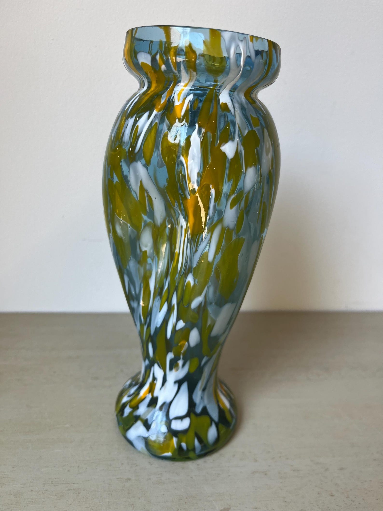 Vintage Art Glass Vase, Made in Czechoslovakia - Etsy