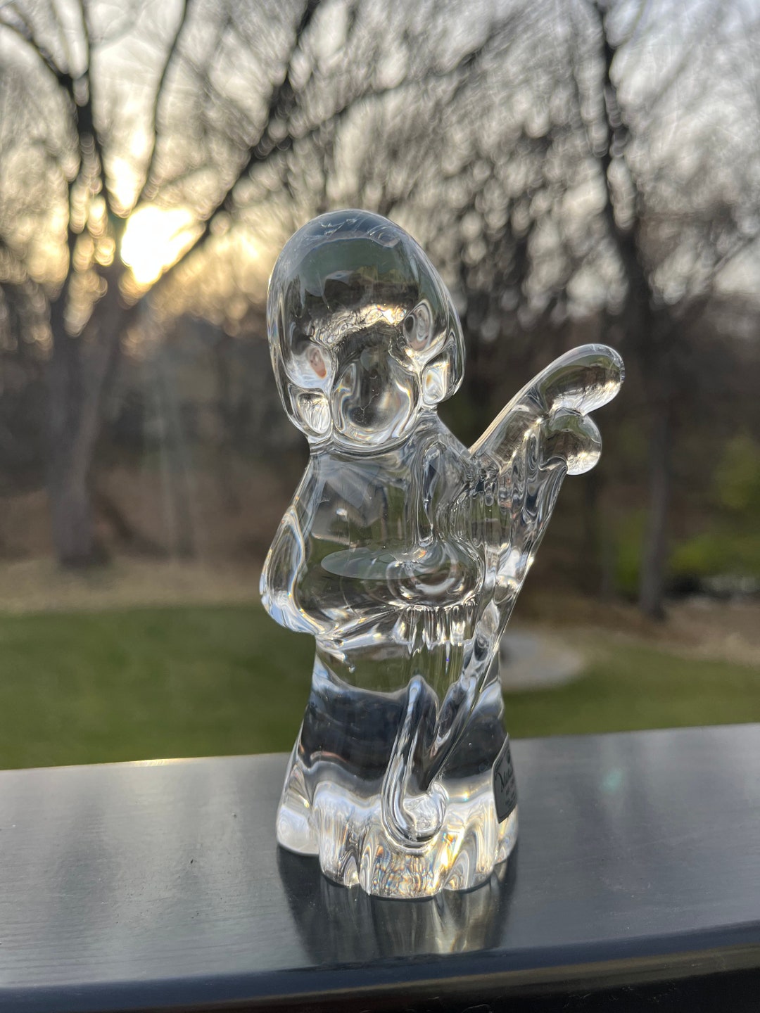Vintage Marcolin Crystal Glass Angel - Etsy