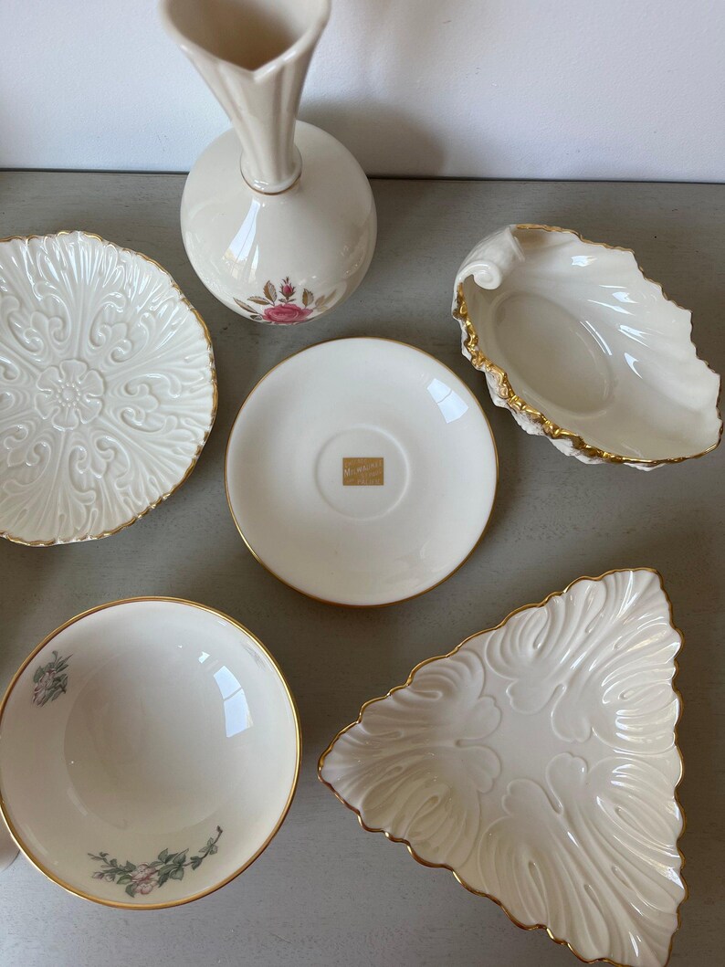 Colección de porcelana vintage Lenox: marfil, decorada con oro - Etsy ...
