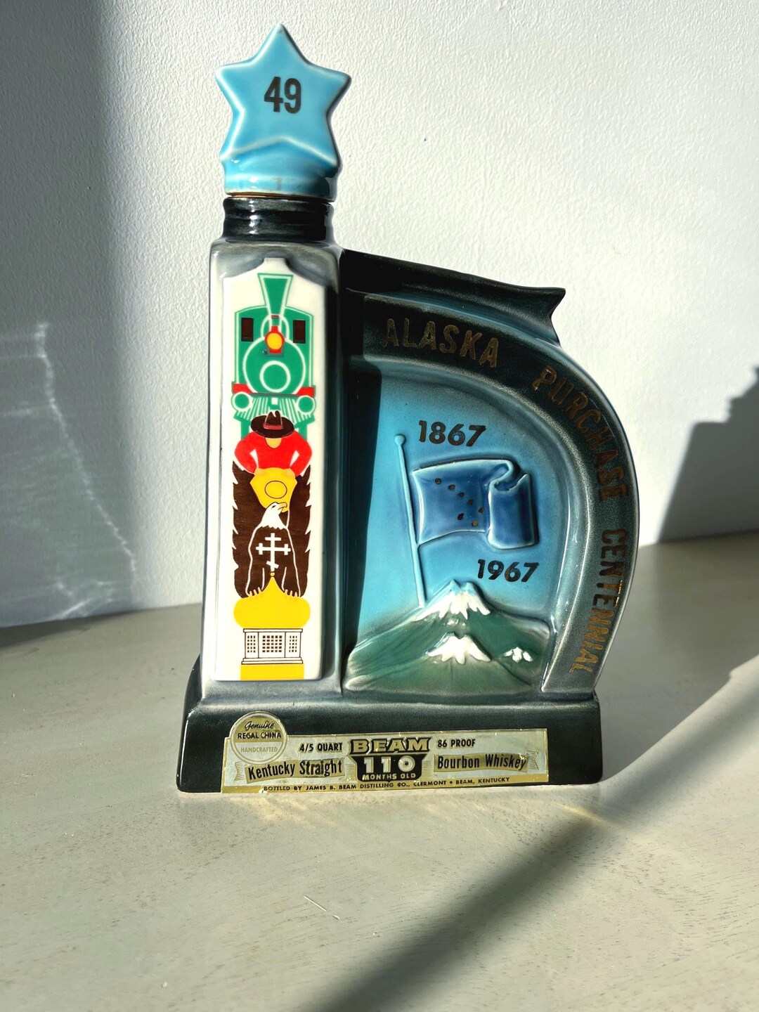 Vintage Jim Beam Alaska Purchase Centennial Whiskey Decanter 1967 - Etsy