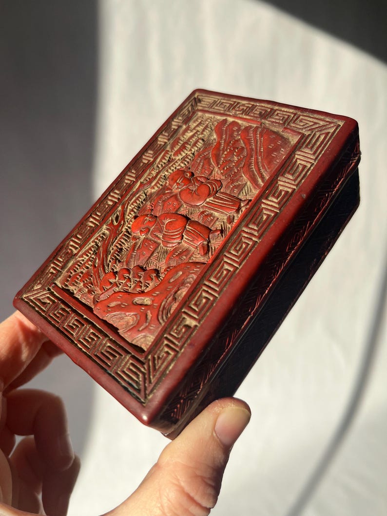 Antique Chinese Lacquer Box - Etsy