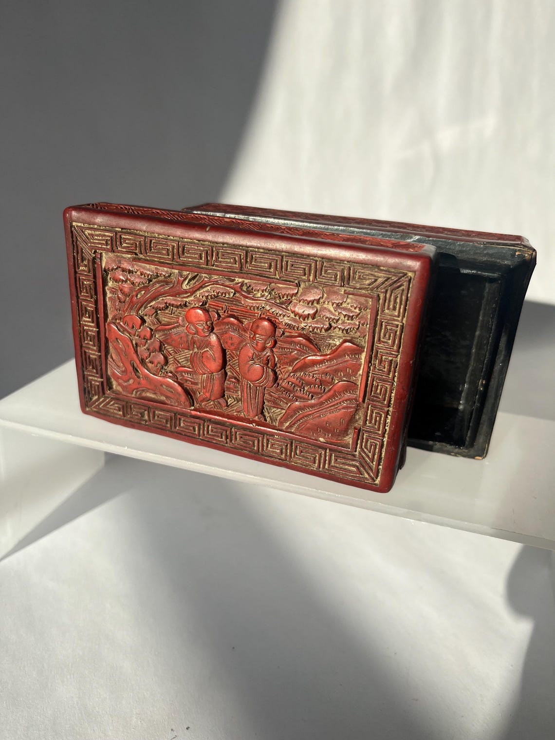 Antique Chinese Lacquer Box - Etsy