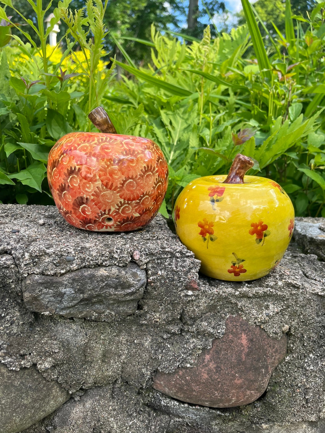 Vintage Pair of Italica ARS of Italy Redware Art Pottery Apples - Etsy
