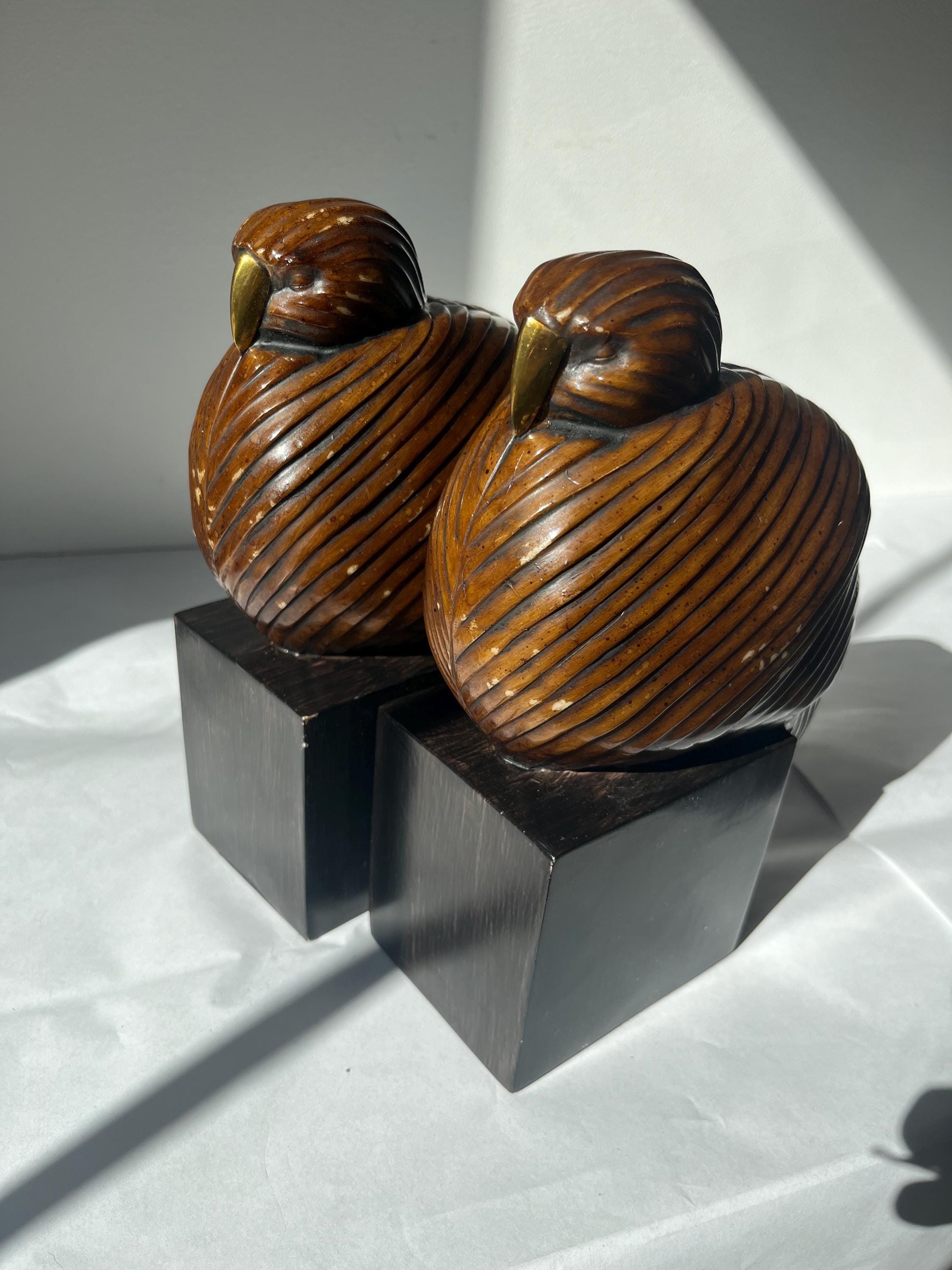 Vintage Austin Kinder Collection Sleeping Bird Bookends - Etsy