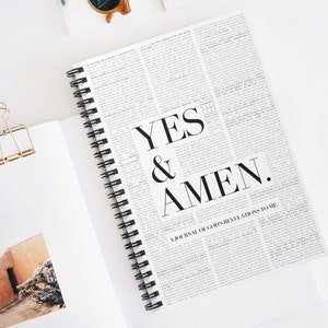 Spiral Notebooks | Christian Notebook | Bible Journal | Yes & Amen ...