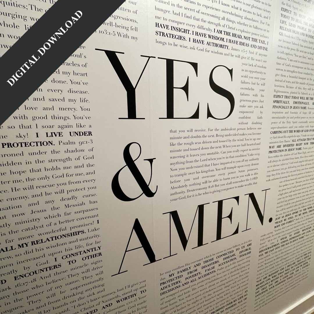 Biblical Declarations Wall Decal (DIGITAL DOWNLOAD for Print ...