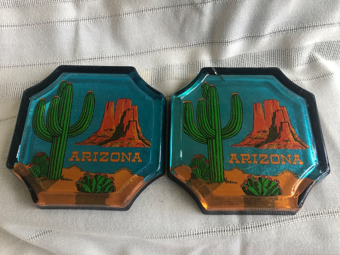MINT Vintage ARIZONA Lucite Trivets, Set of 2, Arizona Wall Hangings ...