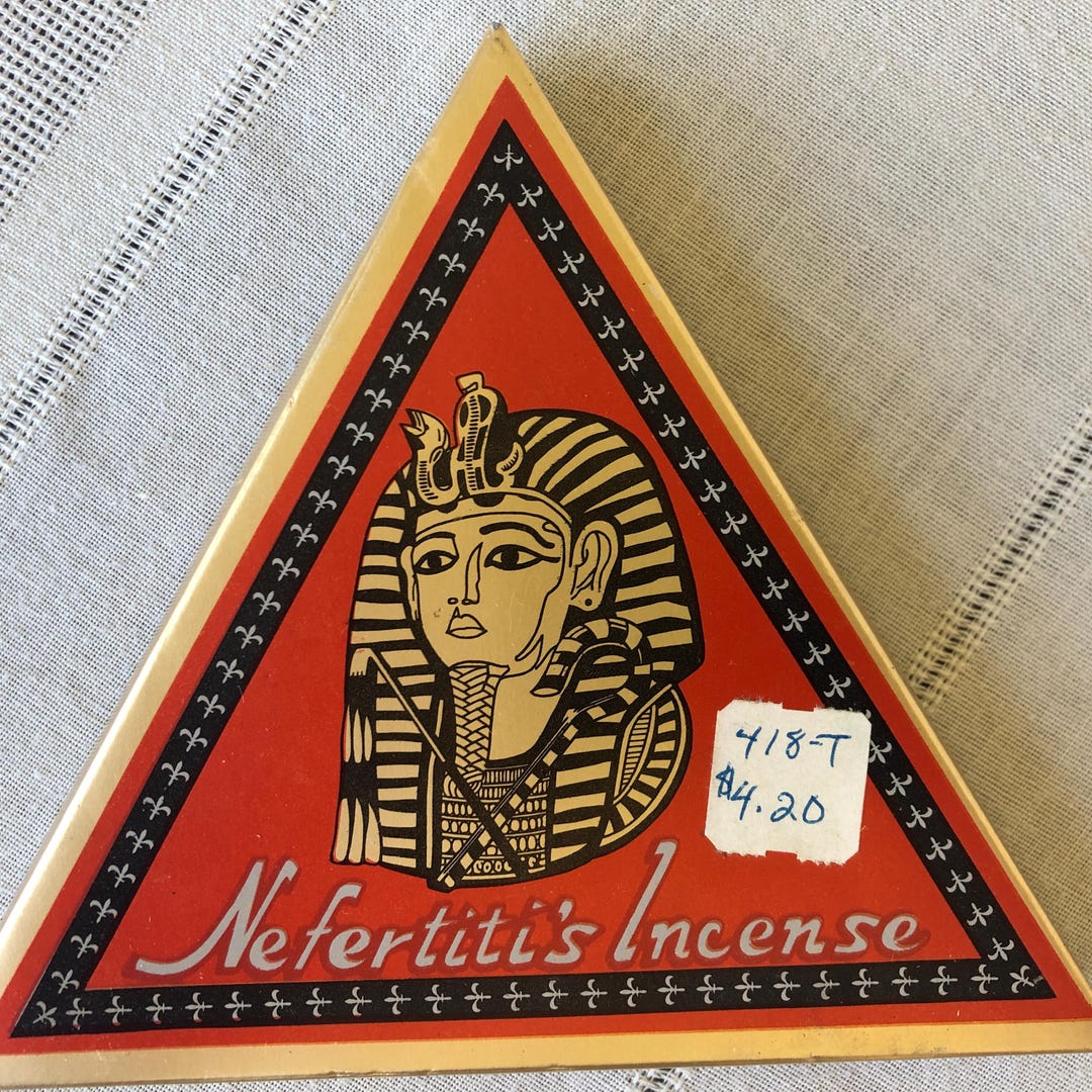 Incense Cones NOS 1970s, Egyptian Nefertiti's Incense, Triangle Box ...