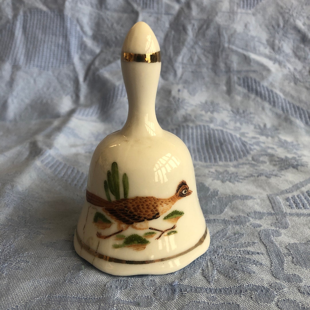 Roadrunner Souvenir Bell Vintage, Ceramic Midcentury Bell, Hand Painted ...