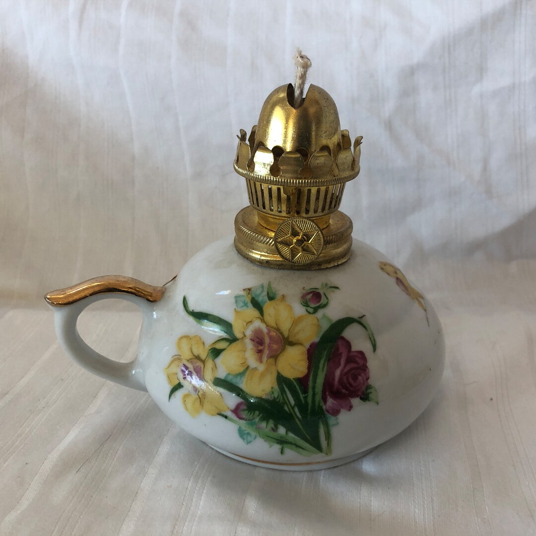 Vintage Oil Lamp BASE With Wick, Never Been Used, 1950-60s NORCREST ...