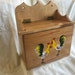 Vintage Wooden Box Rooster Wall Pocket, LARGE Mail Sorter Box ...