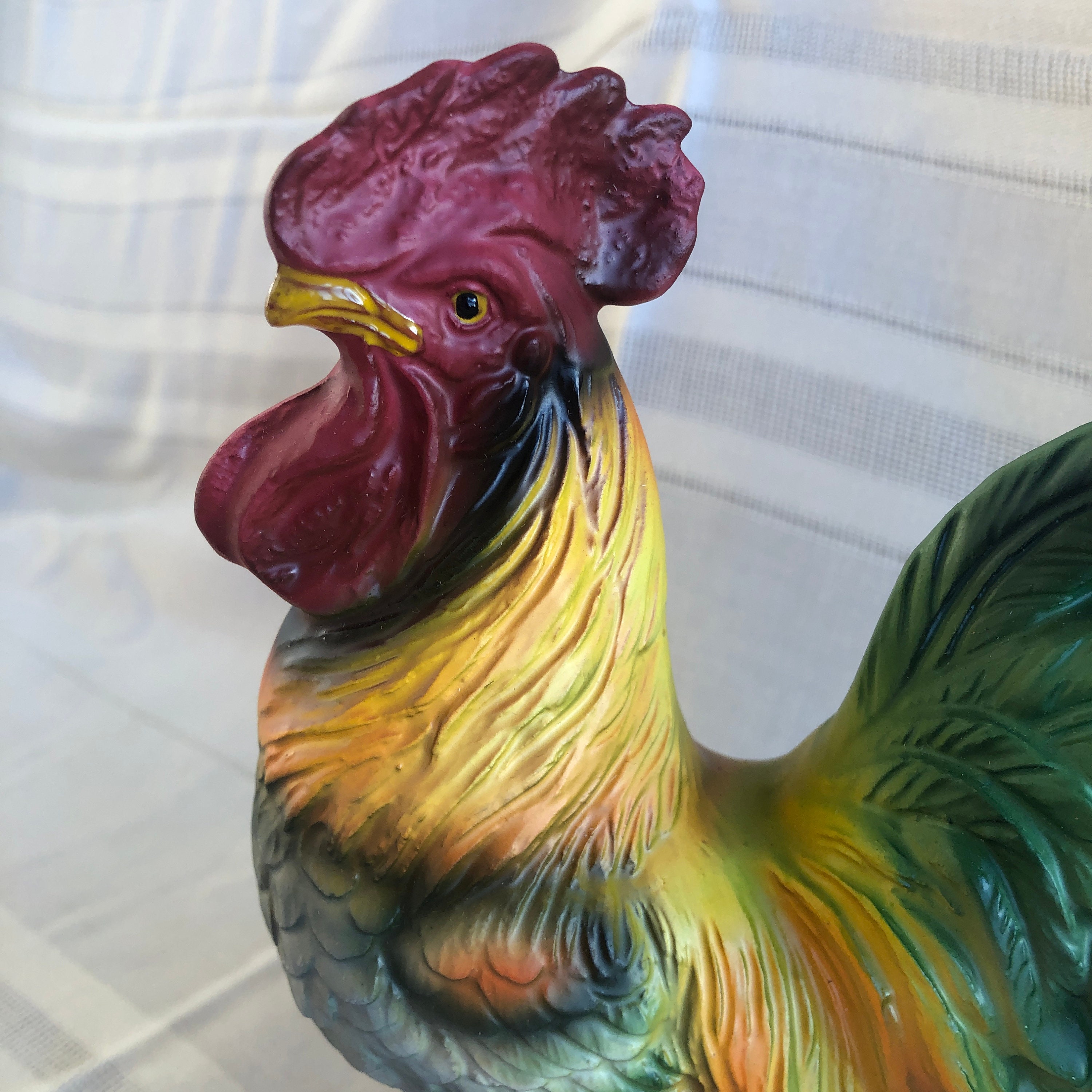 Vintage Ceramic Rooster Figurine, Porcelain Farmhouse Kitchen Decor ...