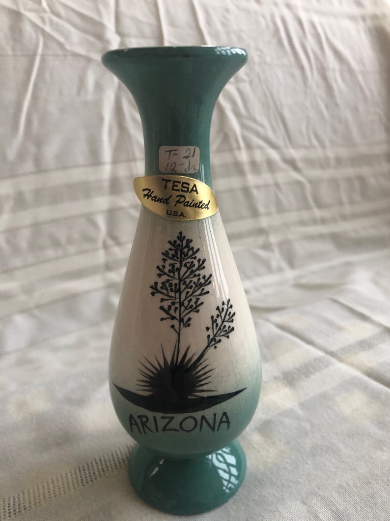 Vintage Ceramic Vase and Bell, States Utah Bell & Arizona Vase, 1950s ...