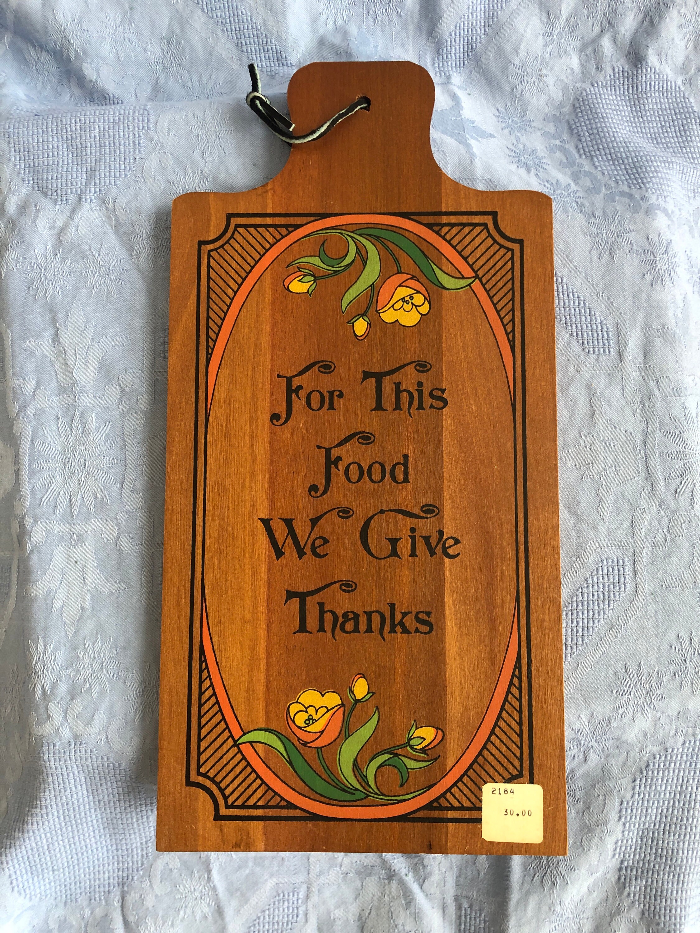 Midcentury Bread Board Plaques, Kitchen Wall Decor Wood Plaque, 1980 ...
