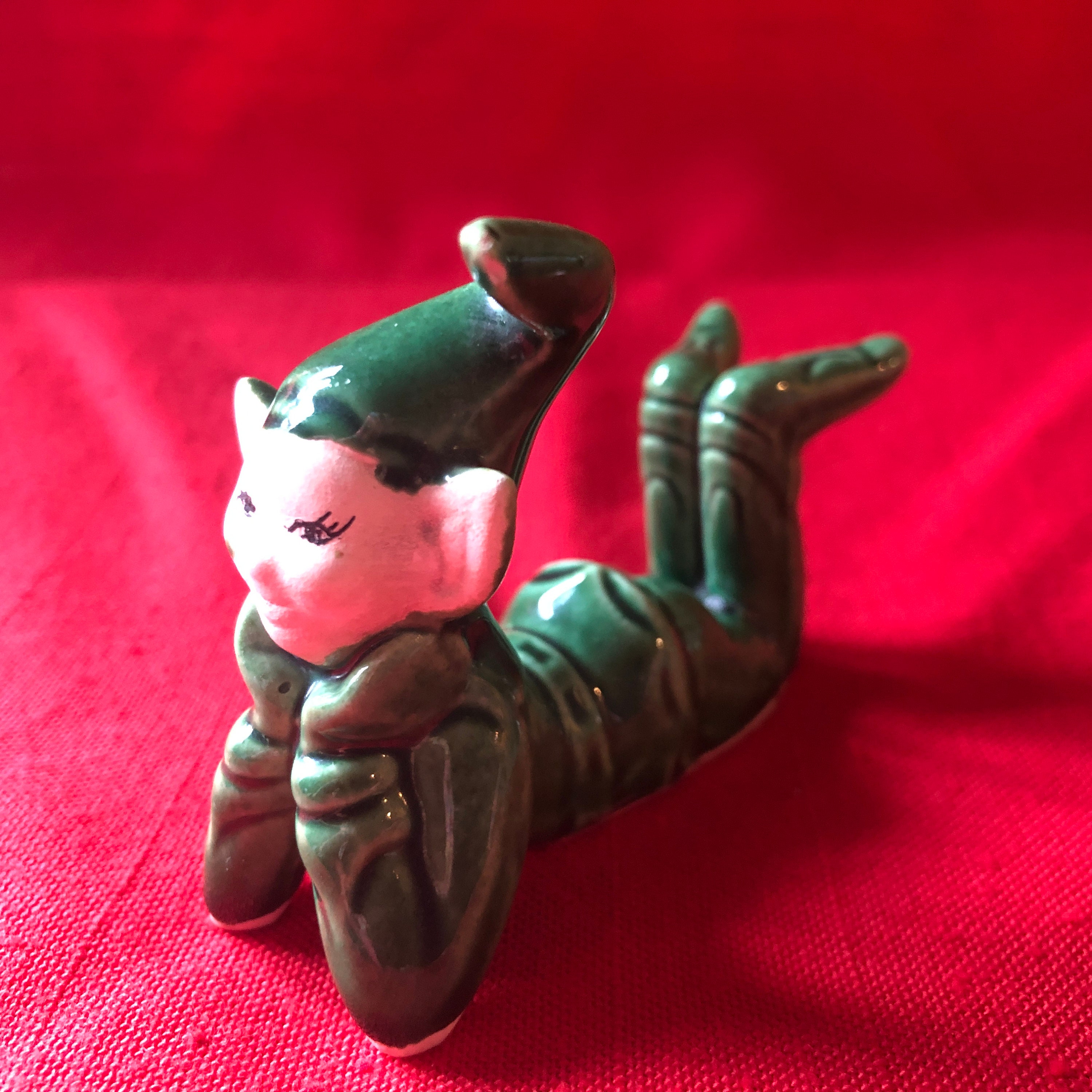 1950s MCM Green Ceramic CHRISTMAS ELVES 3 Vintage Gilner - Etsy