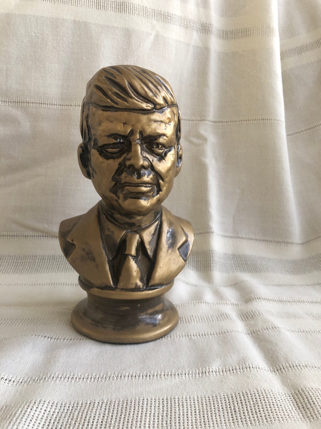 Vintage JFK Gold Bust, NORCREST John F Kennedy Head Statue, Circa 1950s ...