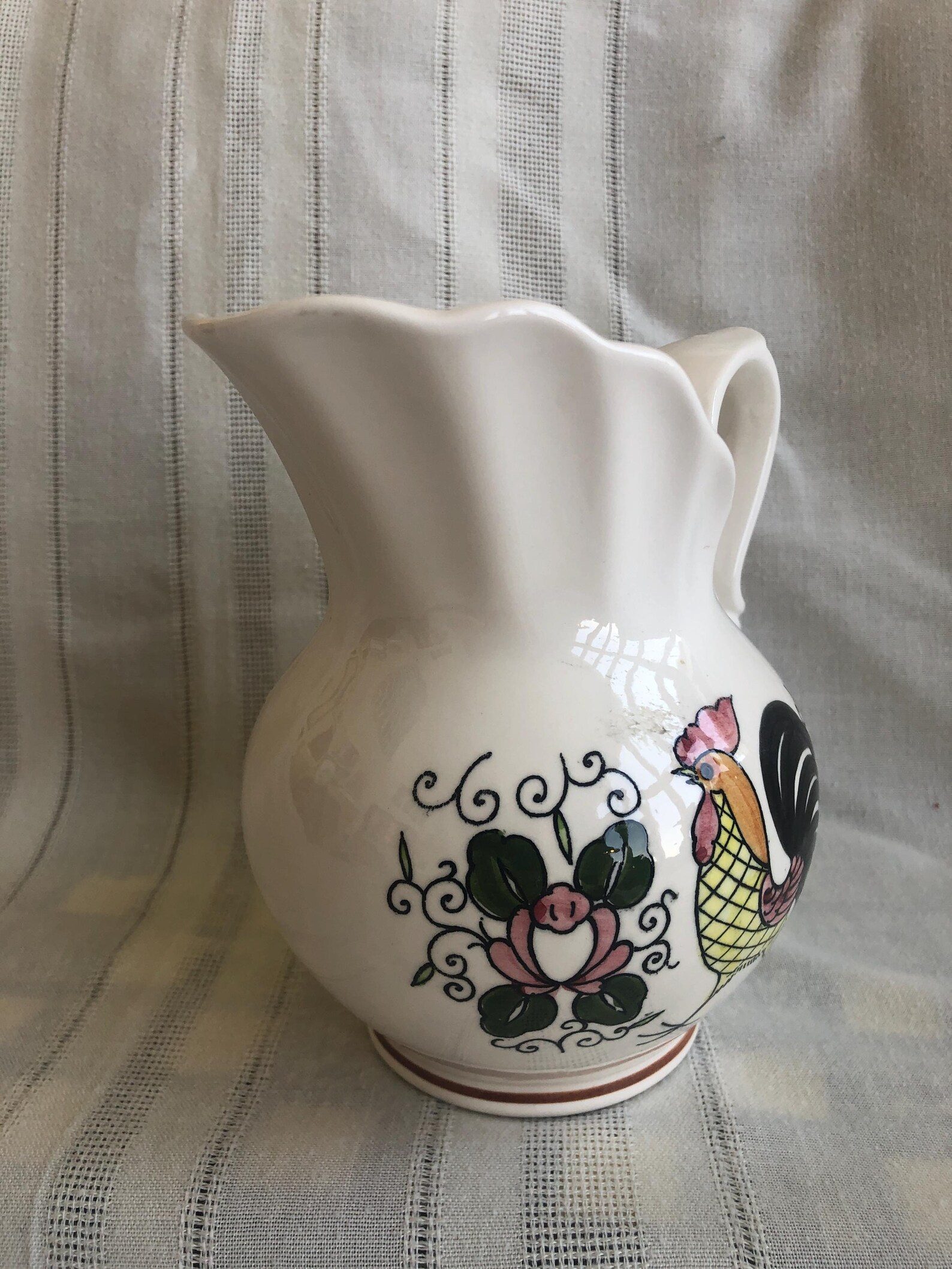 MINT Midcentury Rooster Syrup Pitcher, Vintage Rooster Ceramic Creamer ...
