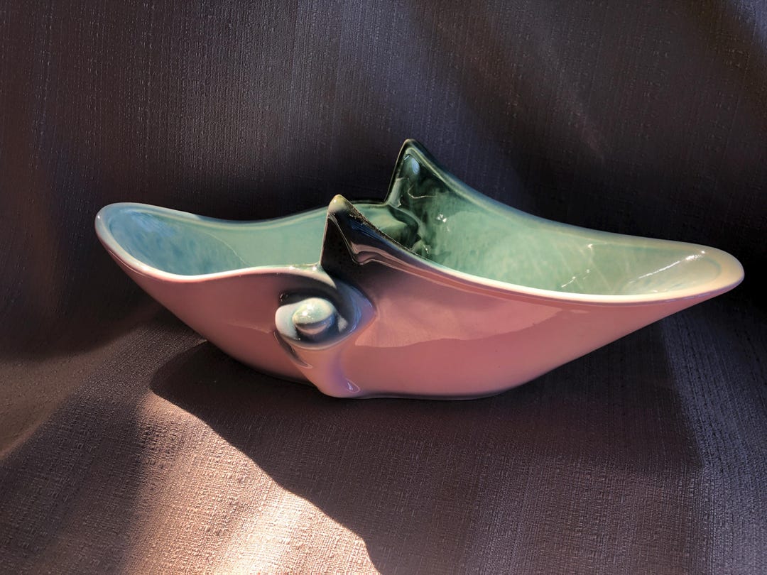 MINT Ceramic Pottery Planter, Vintage Hulls Pottery #71, Catch All Dish ...