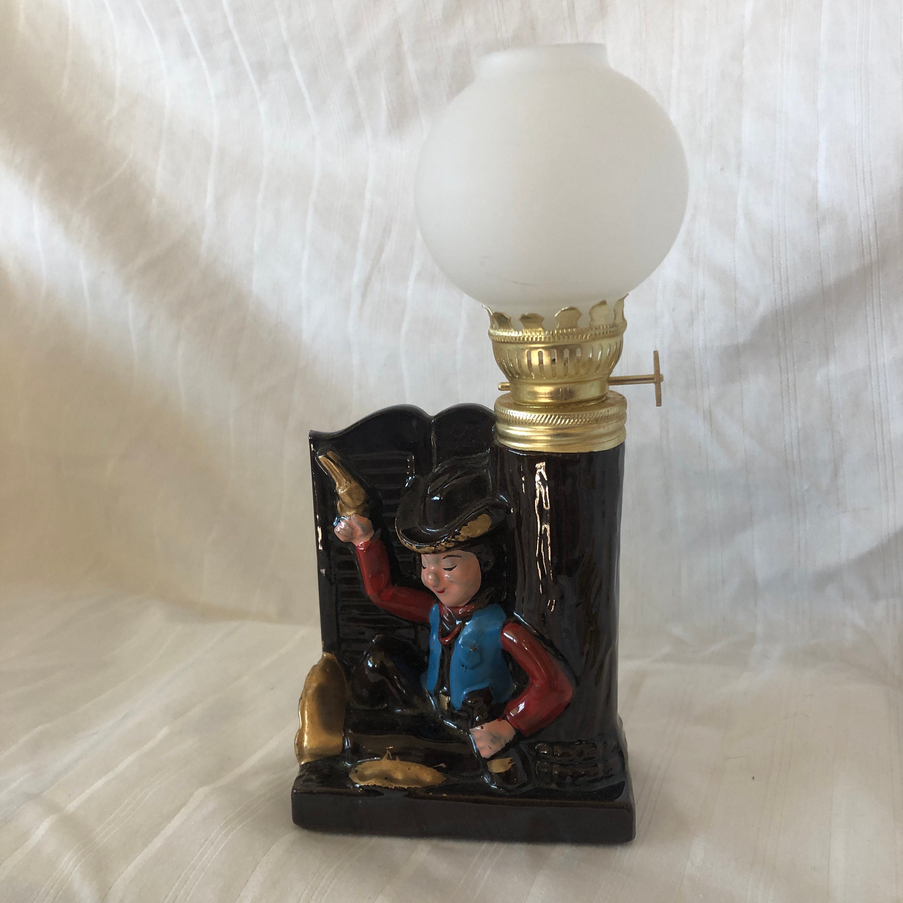 Cowgirl Lantern Vintage, NEVER USED Oil Lamp, 1960s Kitschy Bar Decor, Midcentury Cowboy ...