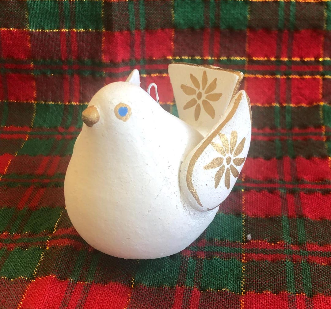 Vintage Pottery Dove Ornament, MINT CONDITION, Christmas Easter Decor ...
