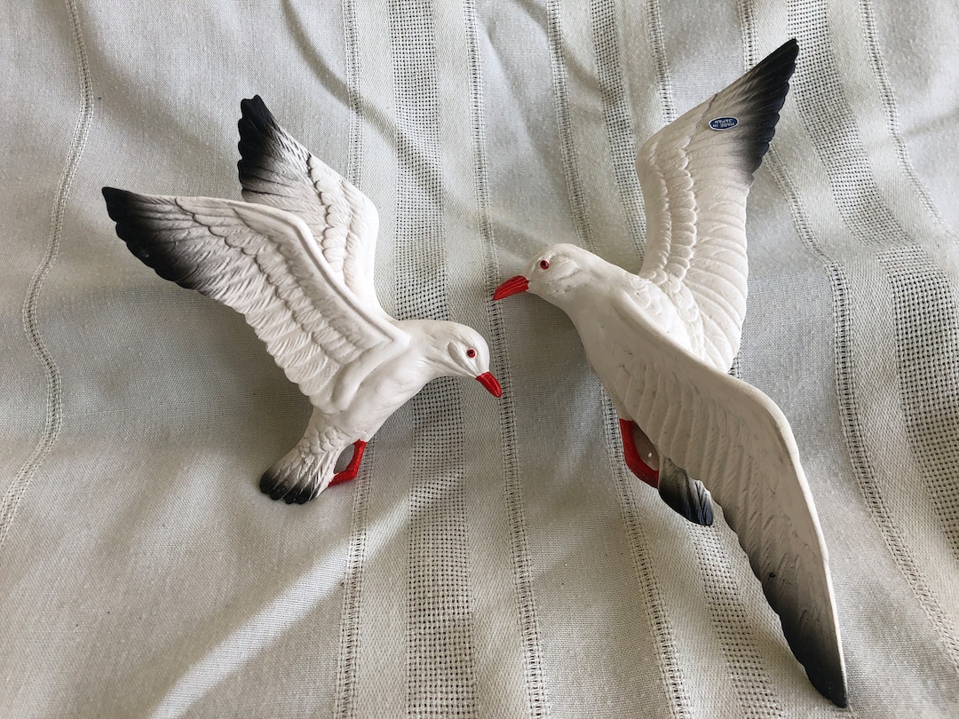 MINT Vintage Ceramic Flying Seagulls Wall Decor, Set of 2, Midcentury ...