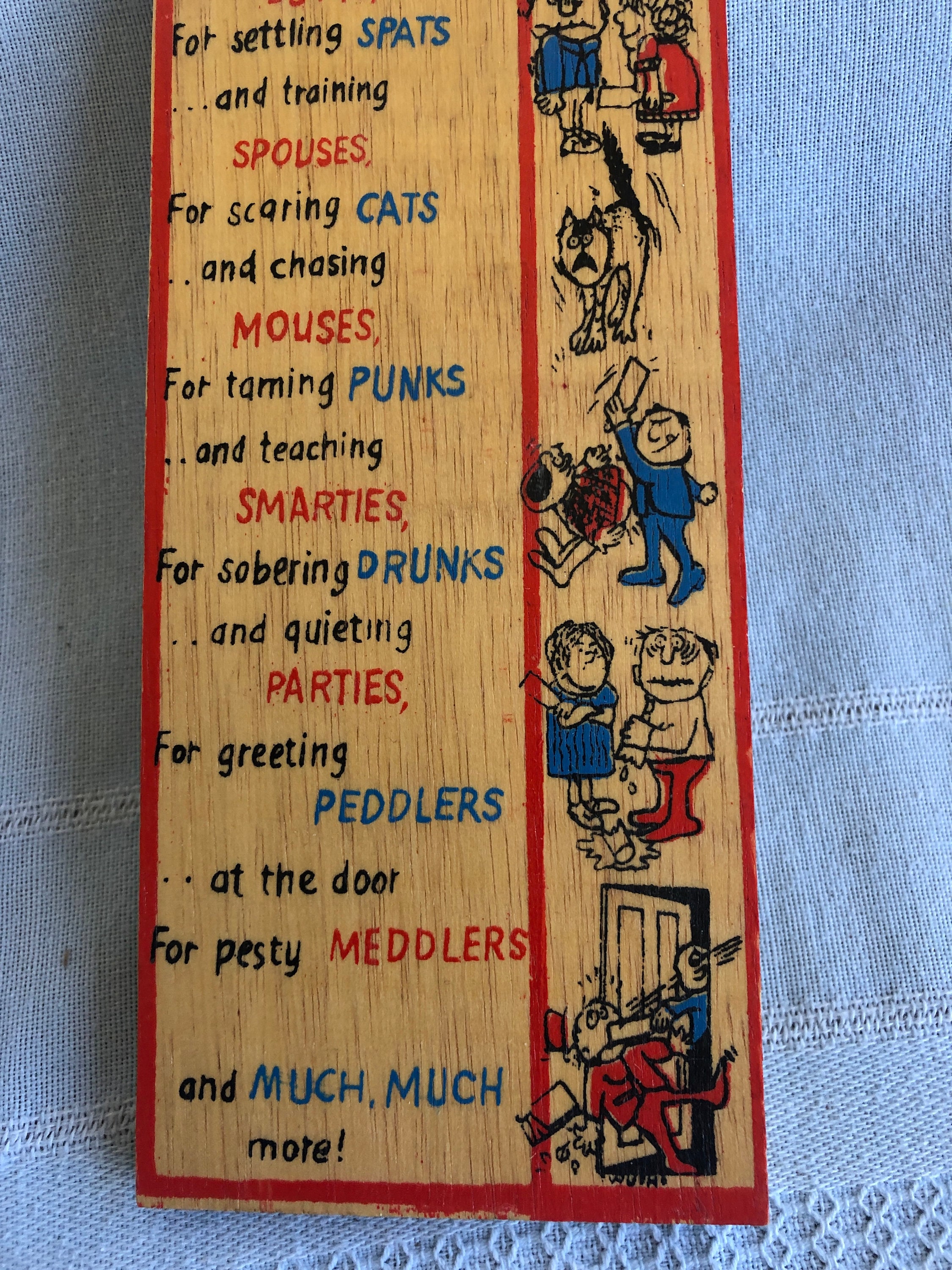 Vintage Fanny Paddle Wood, Spanking Stick, Midcentury Kitchen Wall ...