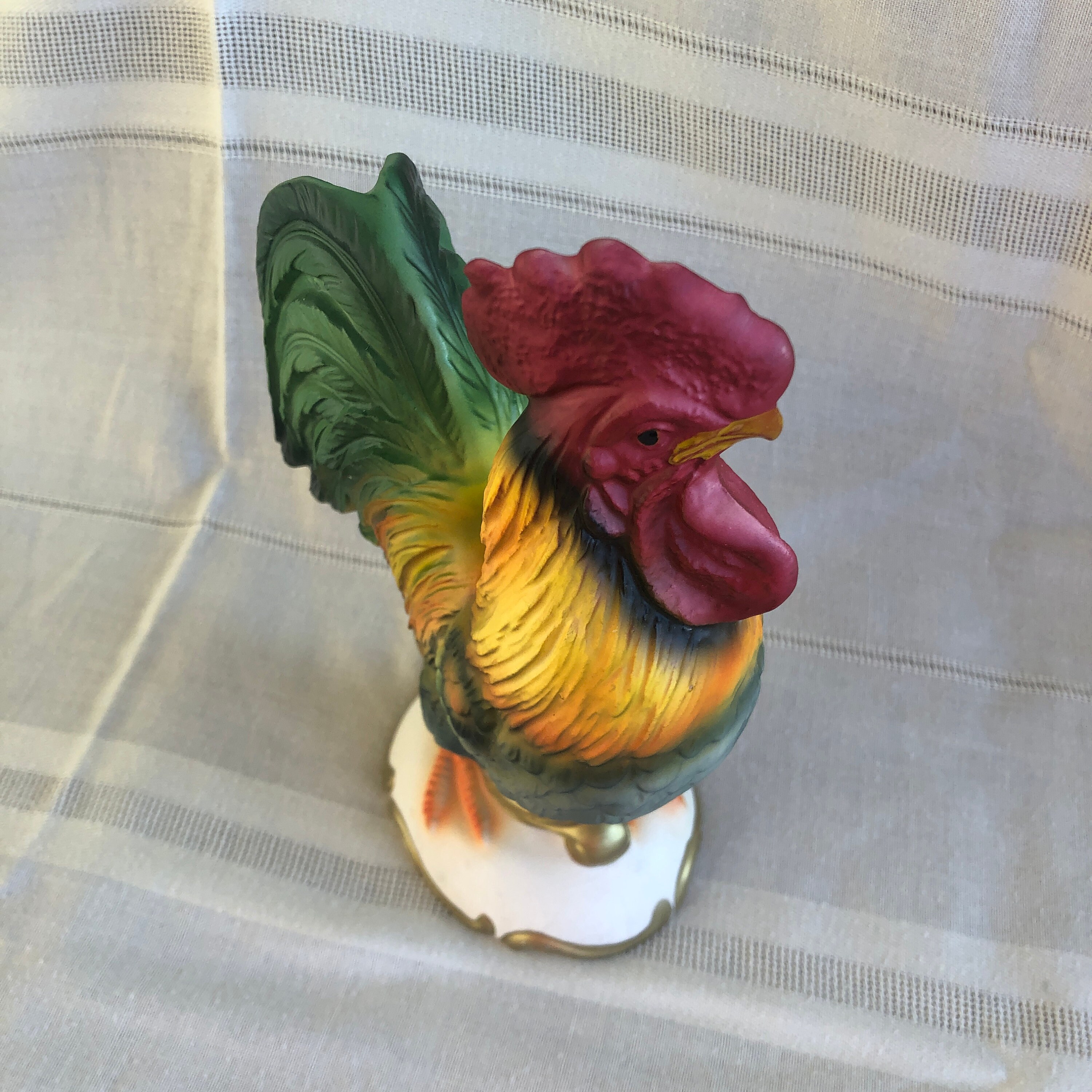 Vintage Ceramic Rooster Figurine, Porcelain Farmhouse Kitchen Decor ...