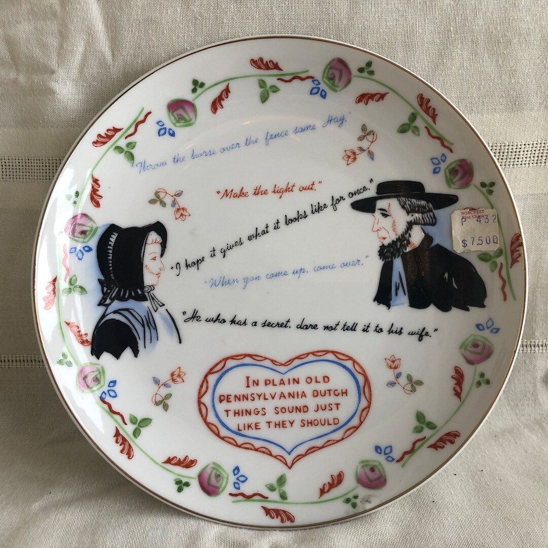 Vintage Pennsylvania Dutch Plate MINT Condition NORCREST - Etsy