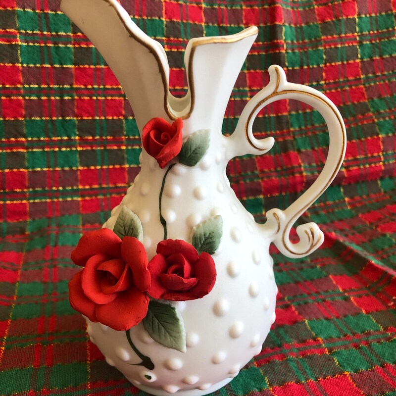 Red Ceramic Pitcher - Etsy