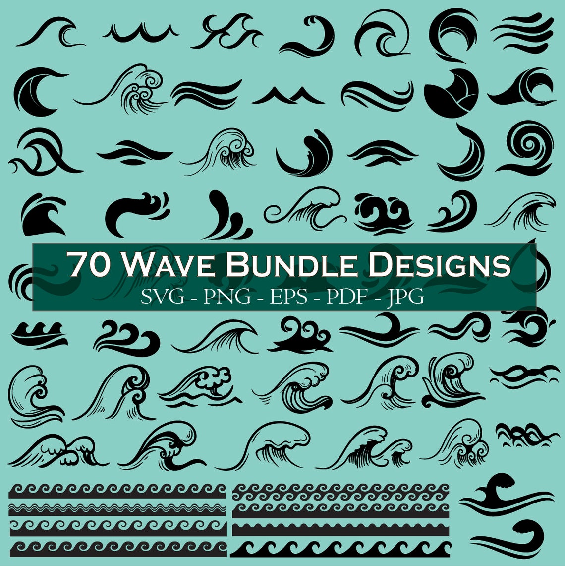 Wave SVG Wave Bundle Svg Wave Cut Files Wave Clipart Wave - Etsy