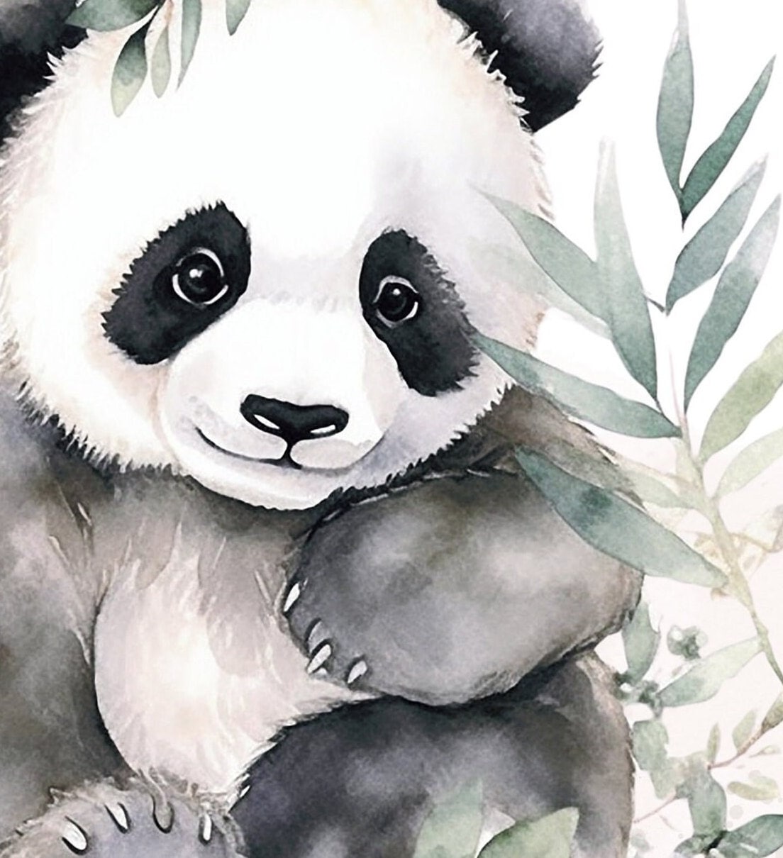 Panda Watercolor Nursery Print: Animal Wall Art (digital Download) - Etsy